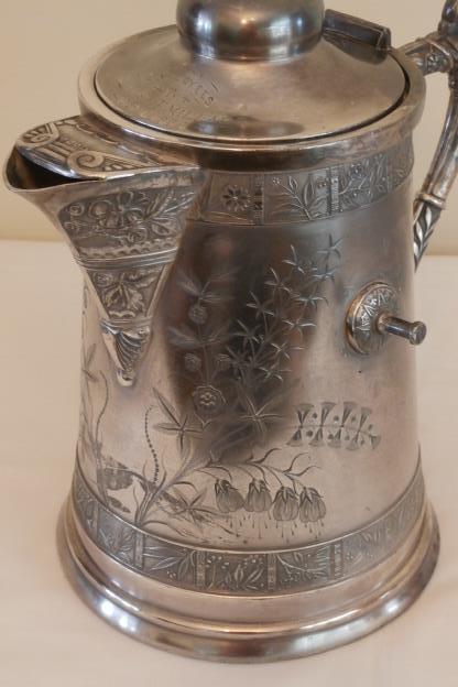 1894 Pairpoint silver plate tilt water pitcher | Antiques Board