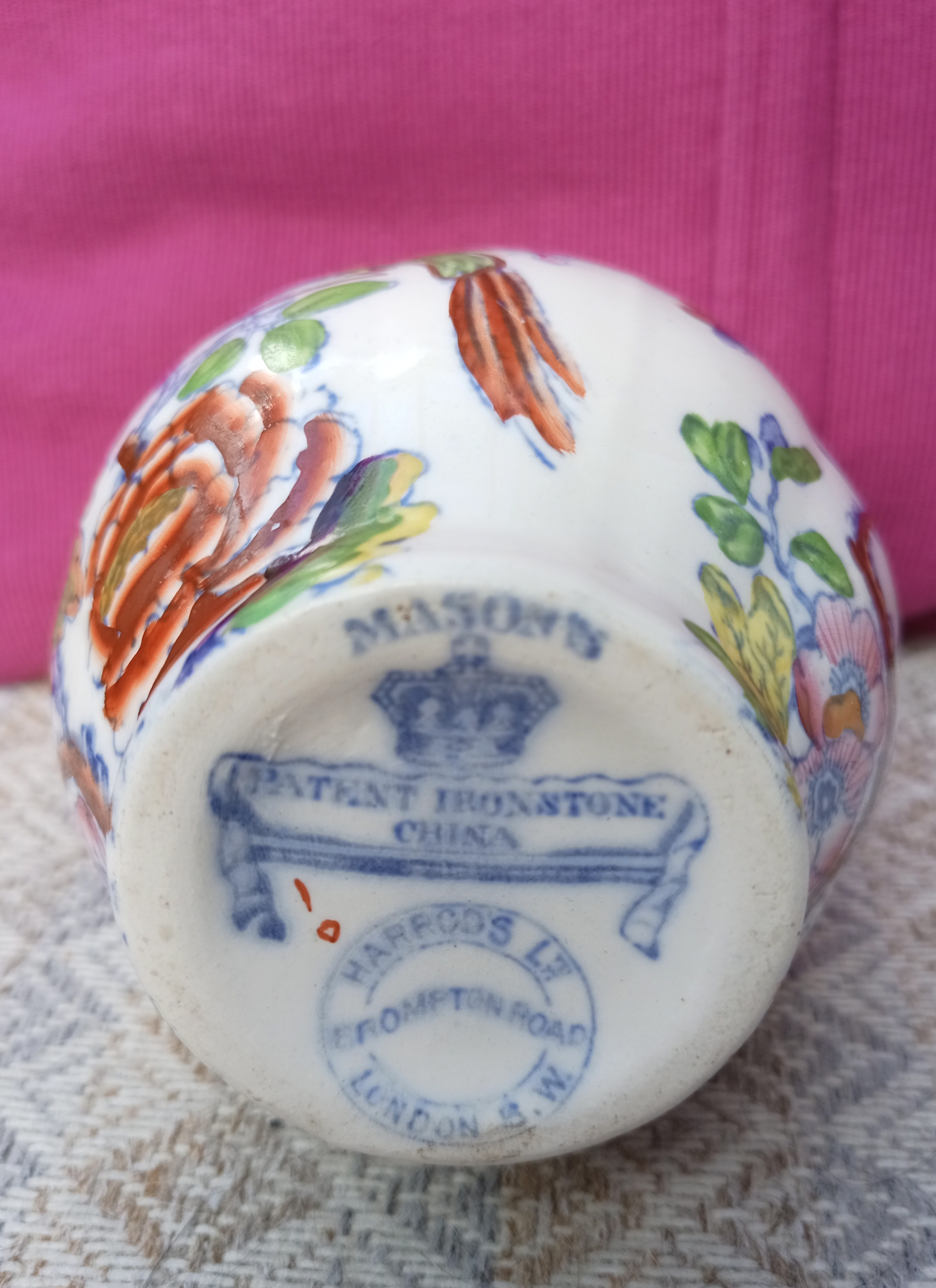 Harrods Mason's Ironstone vase age/info. Bought in England | Antiques Board